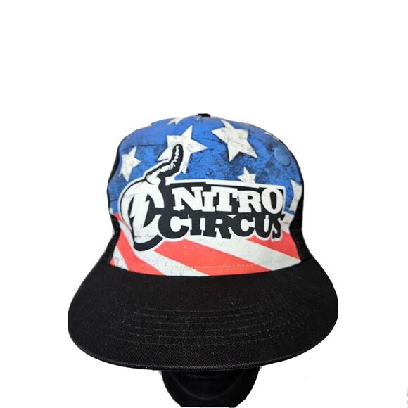 nitro circus | Accessories | Nitro Circus Mesh Hat Snapback Black Red ...